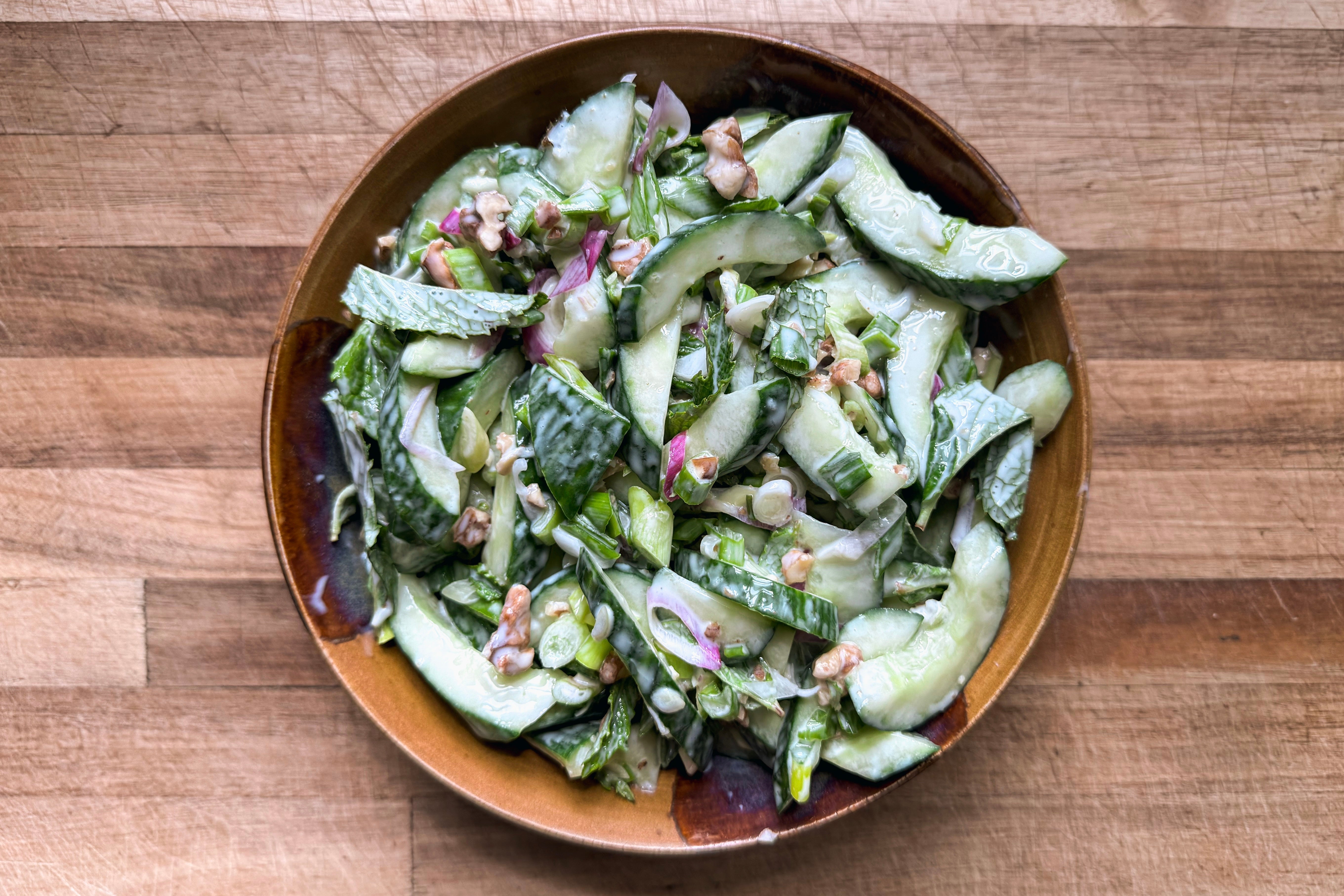Cucumber Salad with Herbed Yogurt & Walnuts – Artemisia Farm & Vineyard